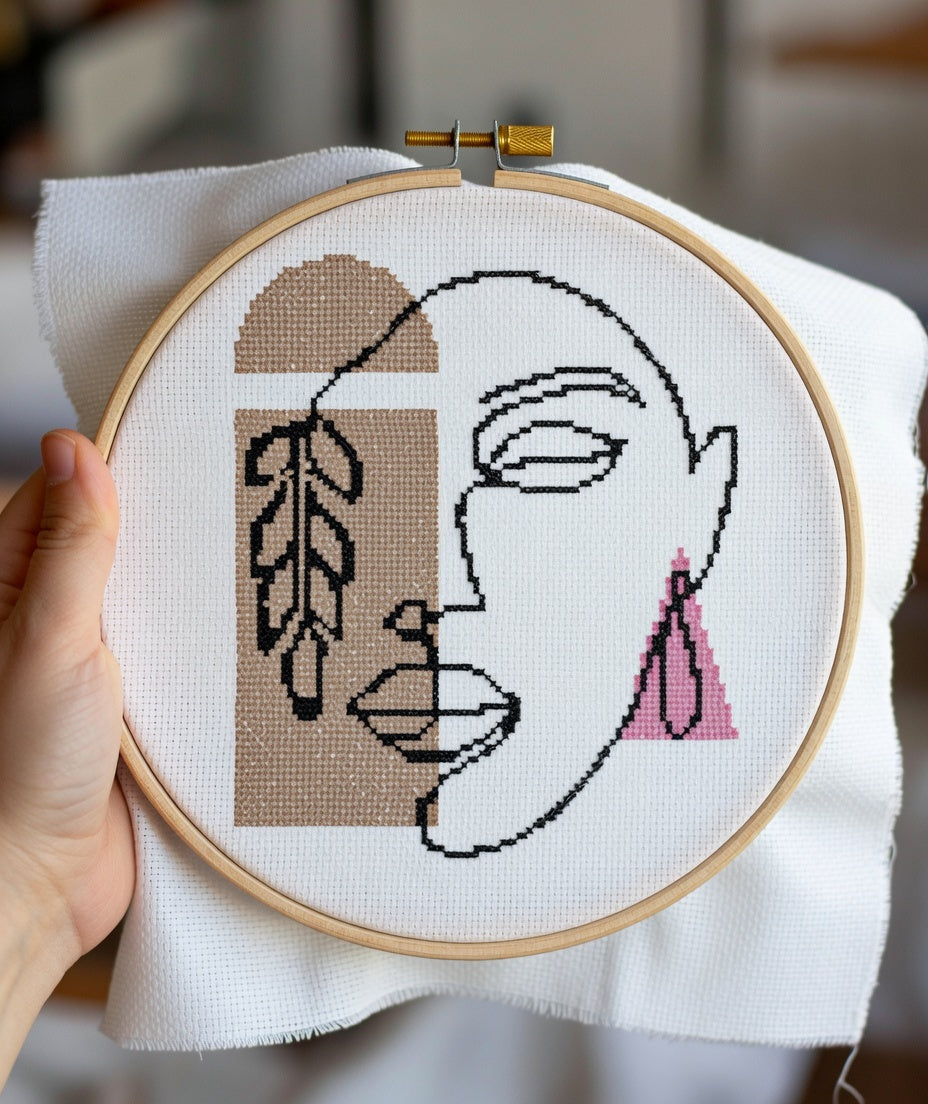 Abstract Woman in Earth & Rose Kit – Simple Wave Studio